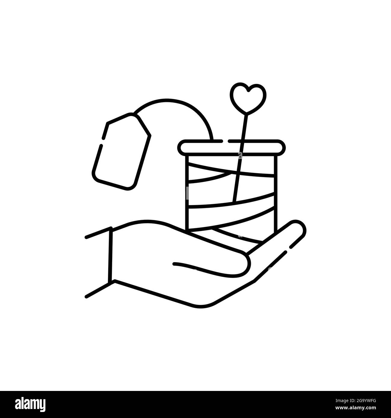 Handmade olor line icon. Life for yourself. Abandonment of other people ...