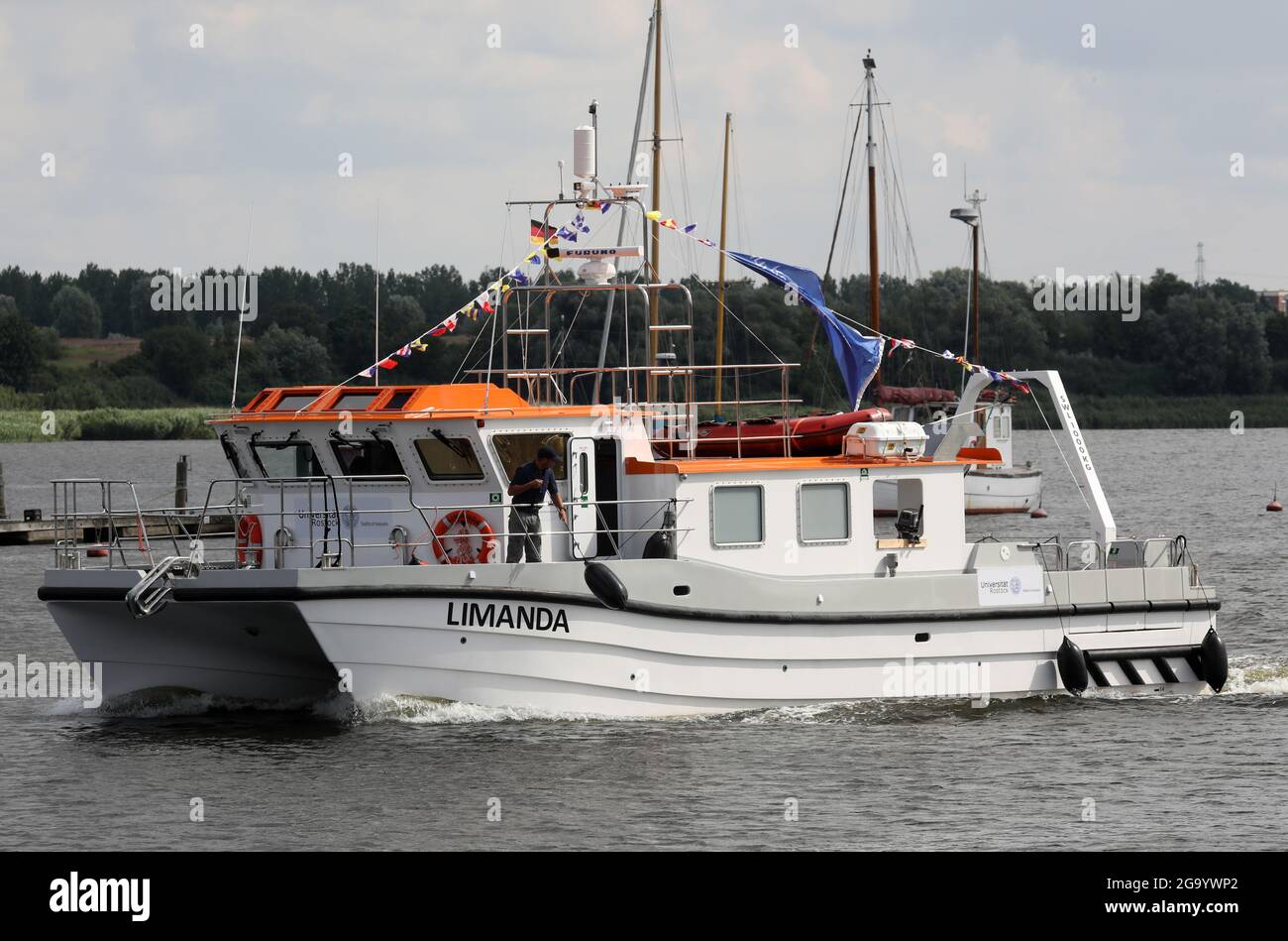 Rostock, Germany. 28th July, 2021. After its christening in the city ...