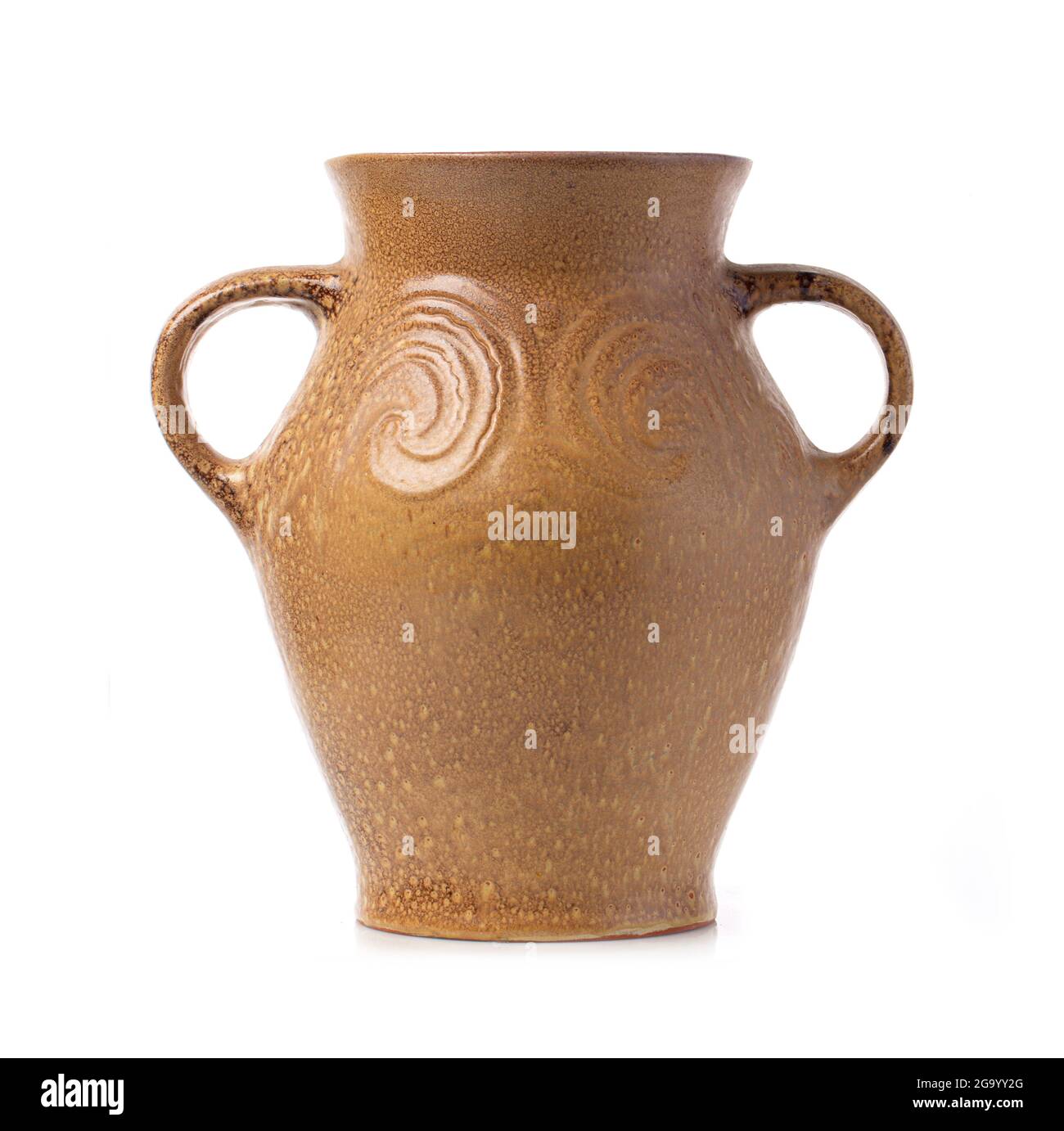 Brown jug. Isolated on white background Stock Photo - Alamy