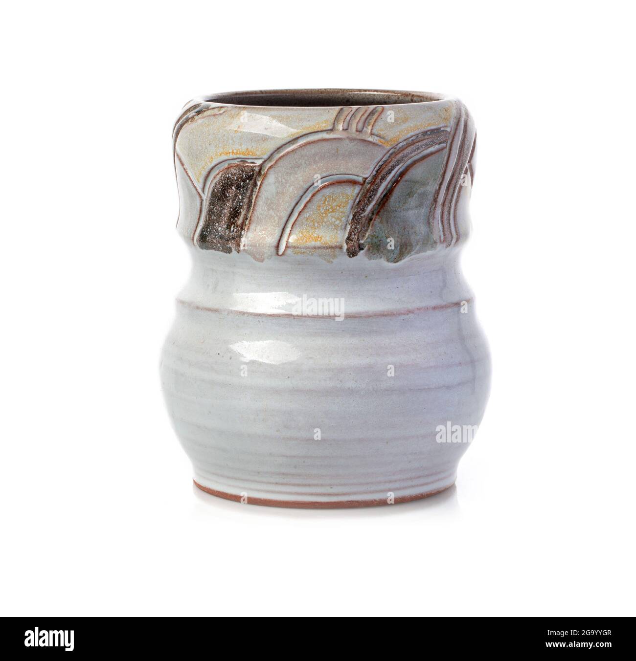 Ceramic jug. Isolated on white background Stock Photo - Alamy