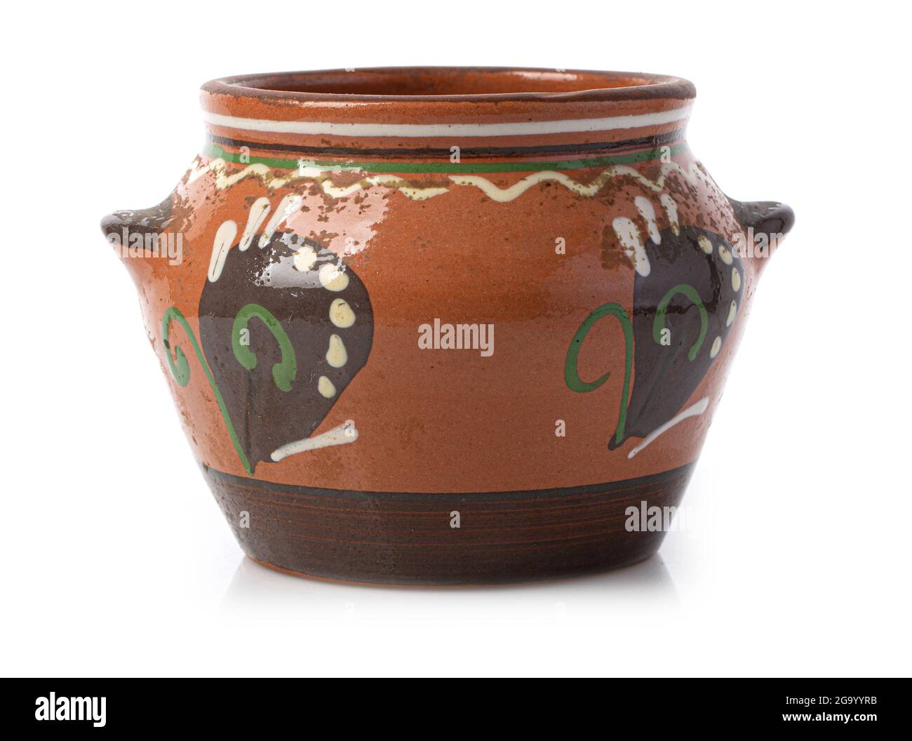 Ceramic jug. Isolated on white background Stock Photo - Alamy