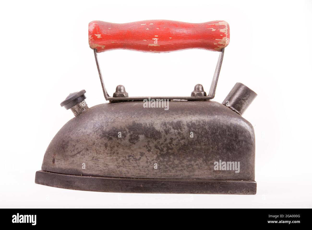 old cast-iron iron, cut out Stock Photo - Alamy