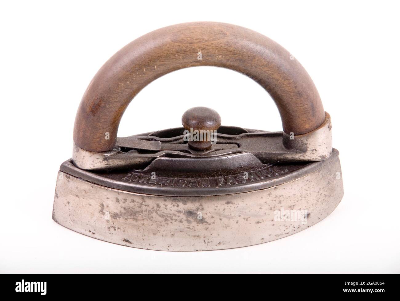 old cast-iron iron, cut out Stock Photo - Alamy
