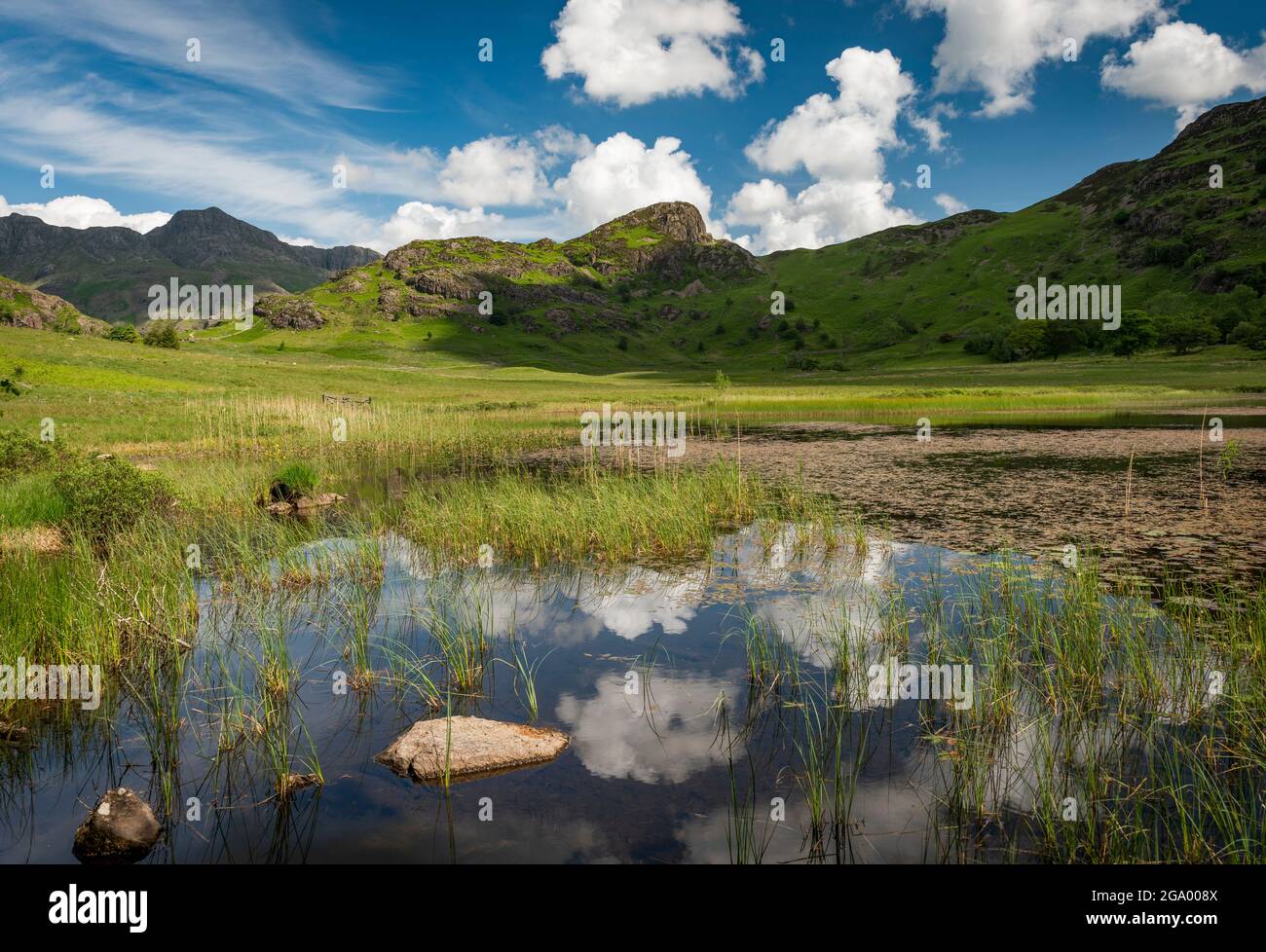 Blea tarn, Langdale Pikes, Side pike, Lake district national park ...