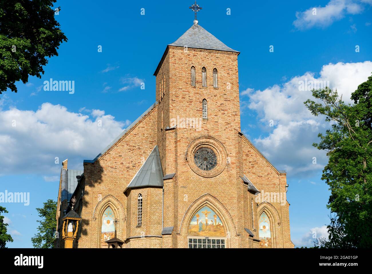 Vepriai, Lithuania - July 6, 2021: St. Virgin Mary Rosary Parish Church ...