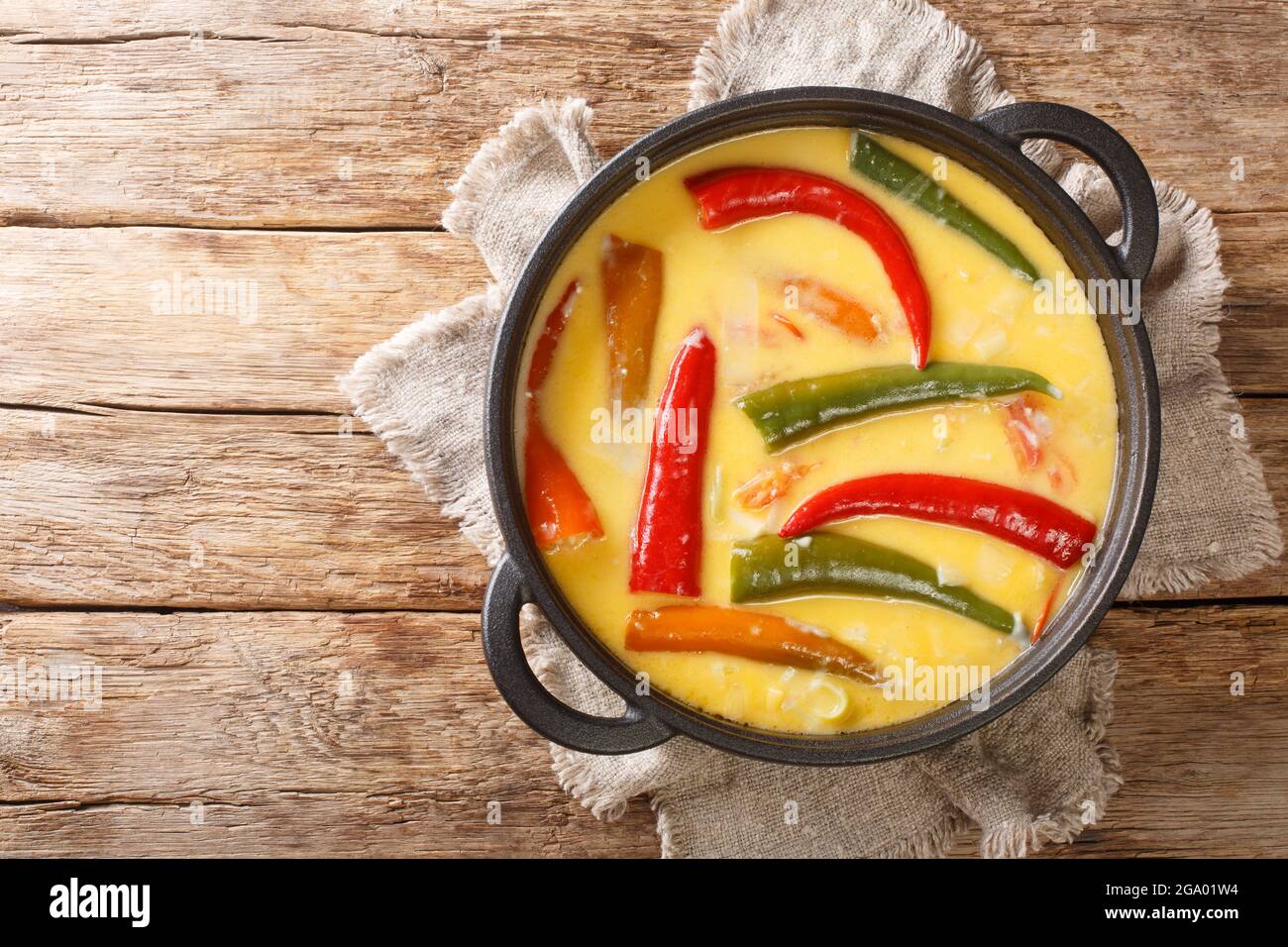 Spicy Ema datshi the national dish of Bhutan is an easy to make hearty ...