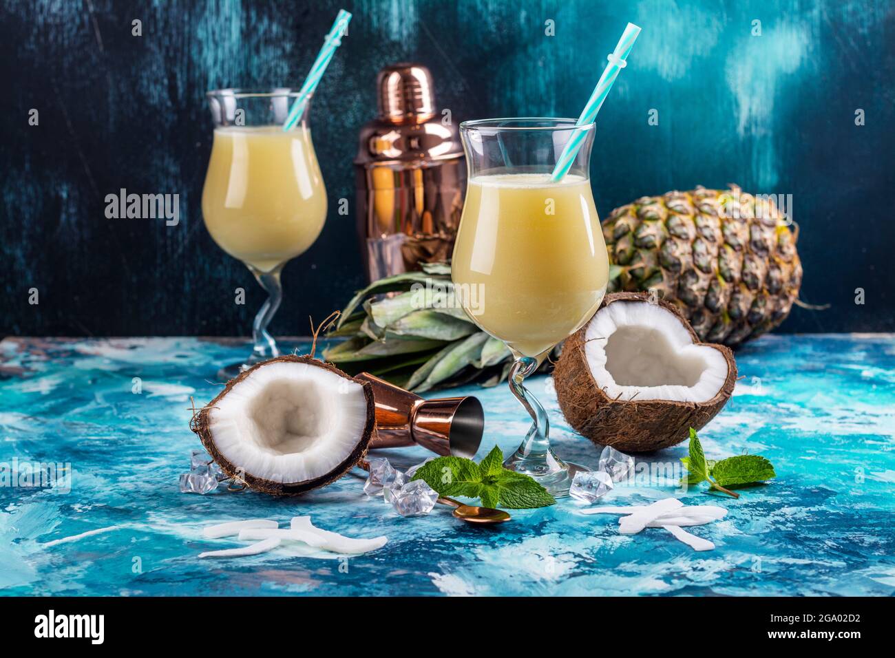 Caribbean pina colada cocktail Stock Photo - Alamy
