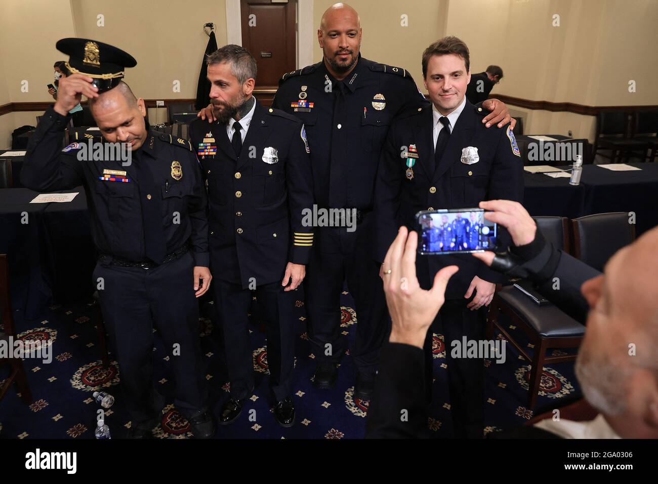 WASHINGTON, DC - JULY 27: (L-R) U.S. Capitol Police officer Sgt ...