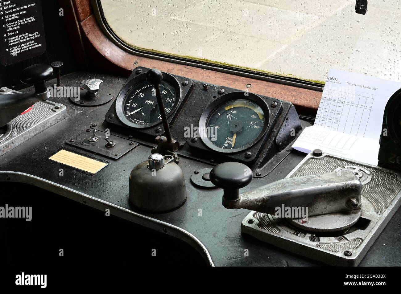 The controls of a class 101 multiple unit Stock Photo - Alamy