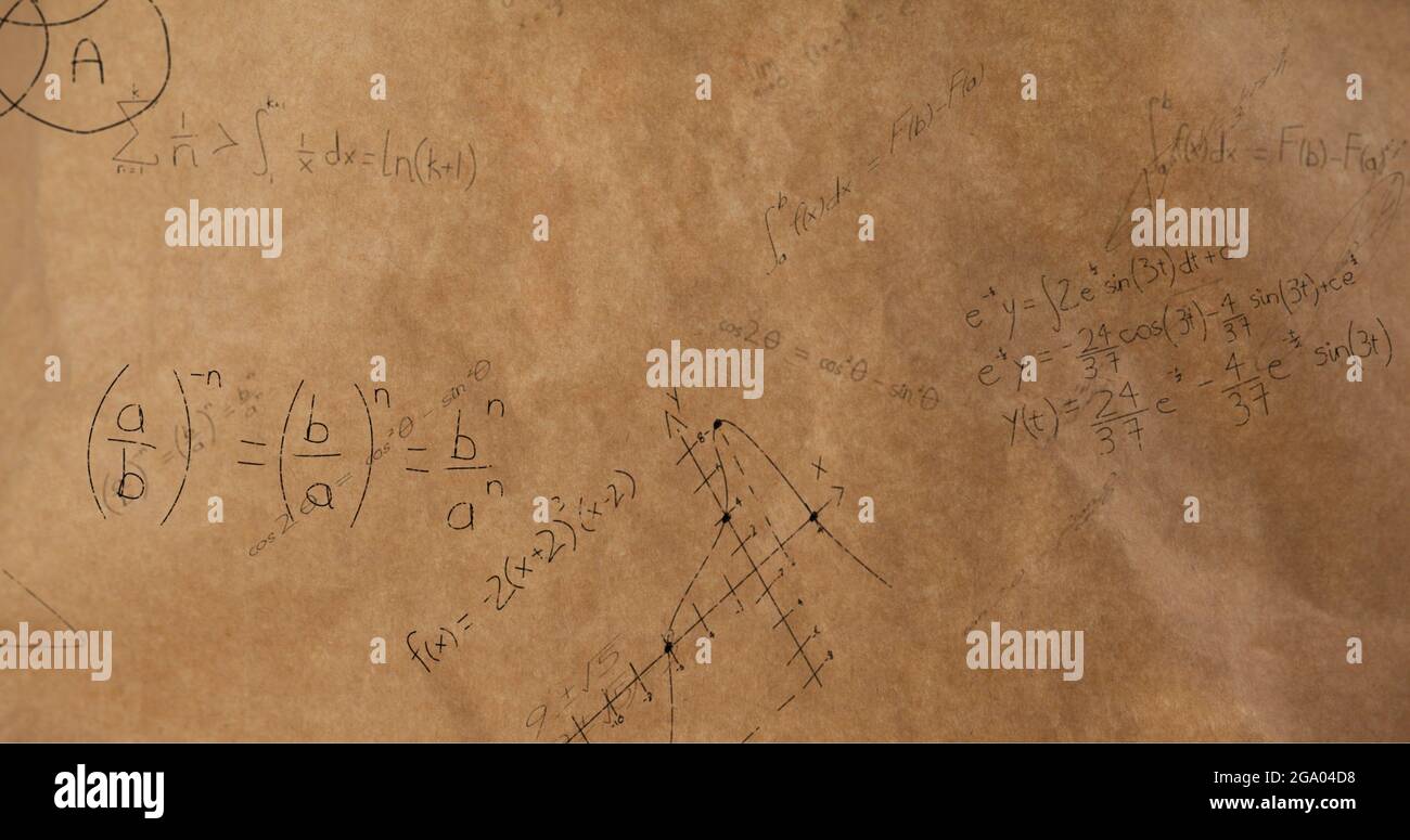 Mathematical equations and figures 4k Stock Photo - Alamy