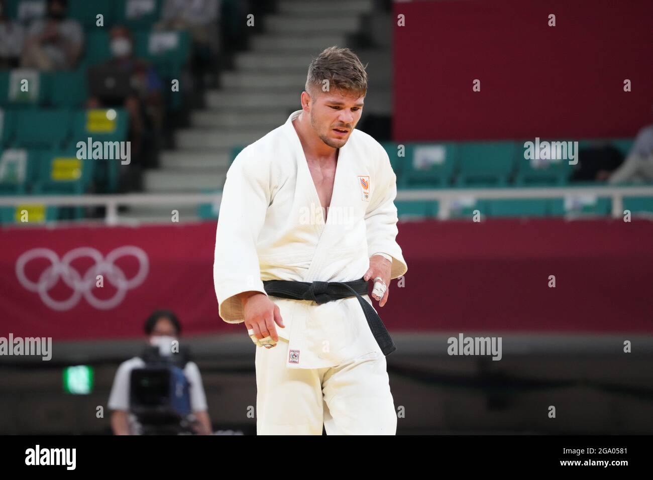 Noel van het End (NED) in repechage -90 kg during Olympic Games on July ...