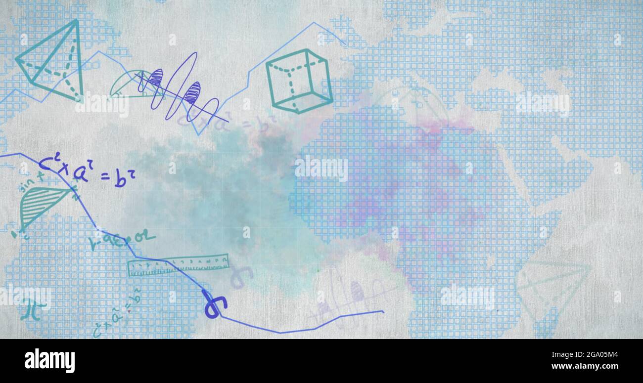 Statistical data processing over world map against mathematical ...