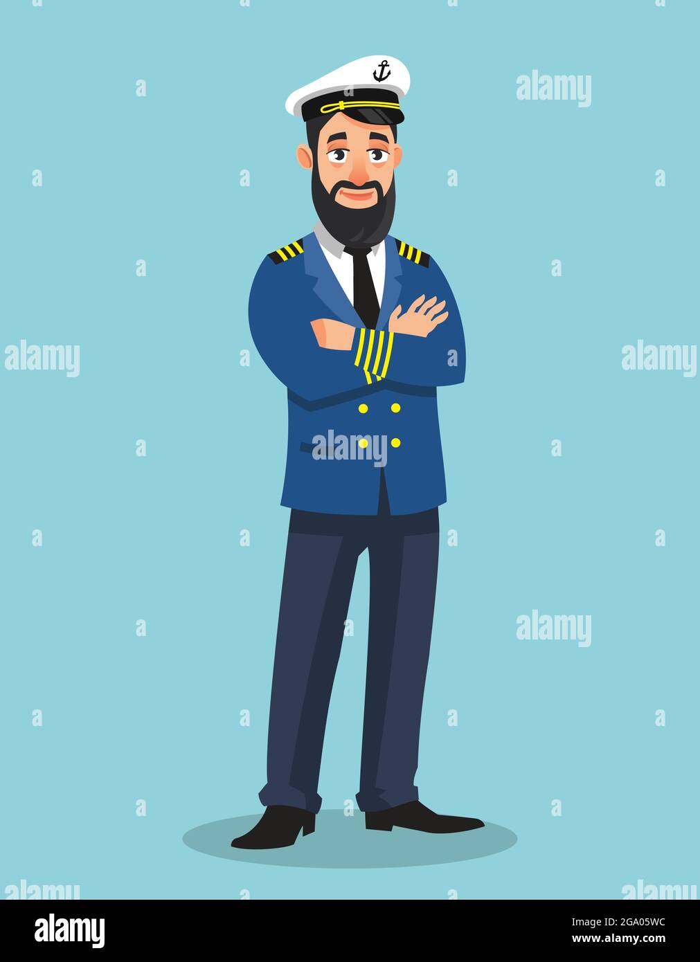 Sea captain cartoon hi-res stock photography and images - Alamy