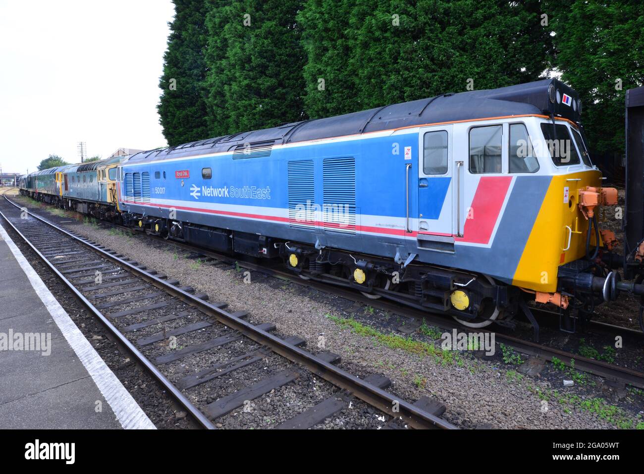 Royal Oak a class 50 diesel locomotive Stock Photo - Alamy