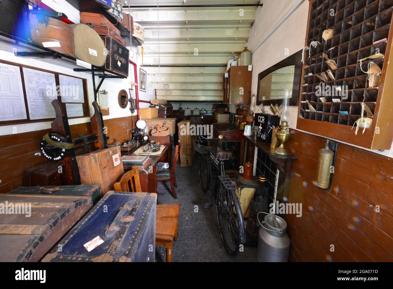 Diorama of a Victorian station baggage office Stock Photo - Alamy