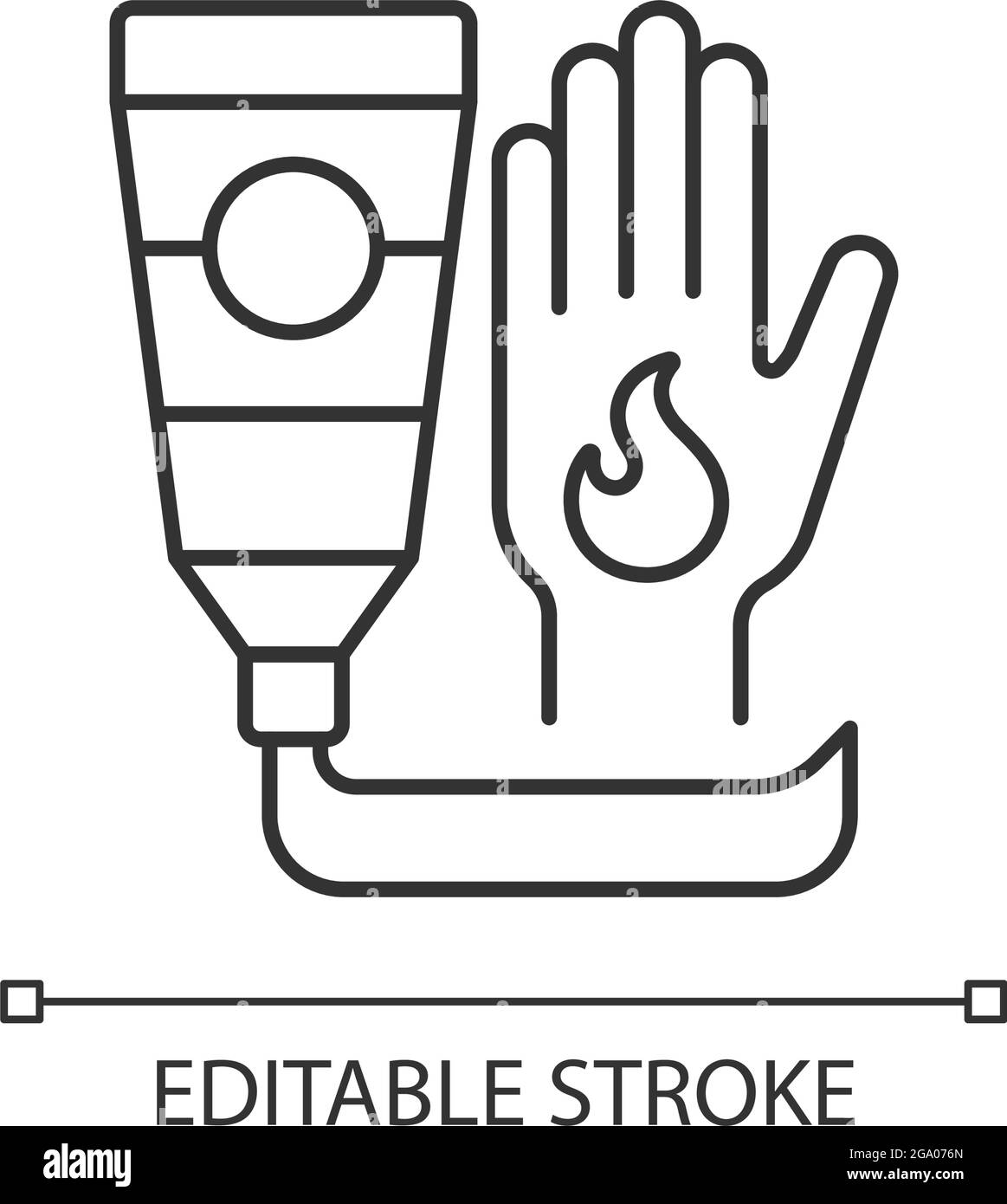 Hand burns pictogram hi-res stock photography and images - Alamy