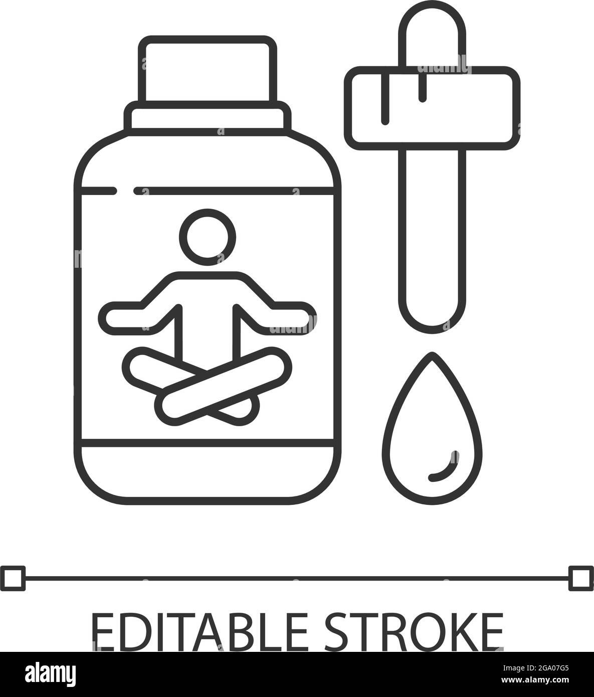 Sedative drops linear icon Stock Vector Image & Art - Alamy