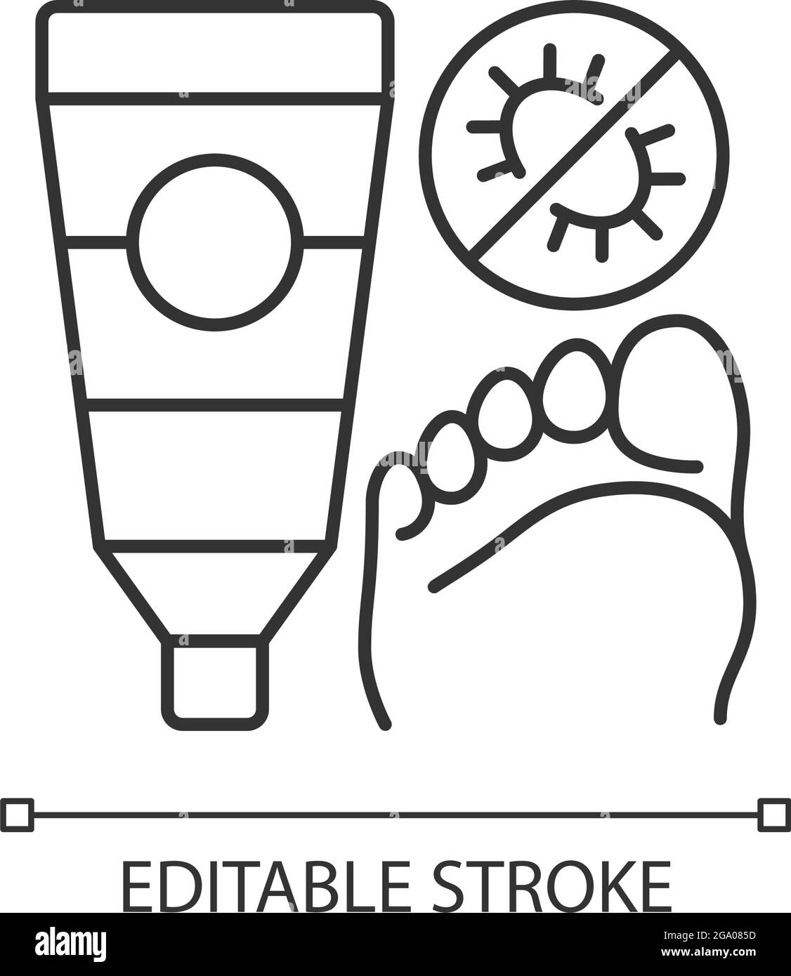 Antifungal cream linear icon Stock Vector Image & Art - Alamy