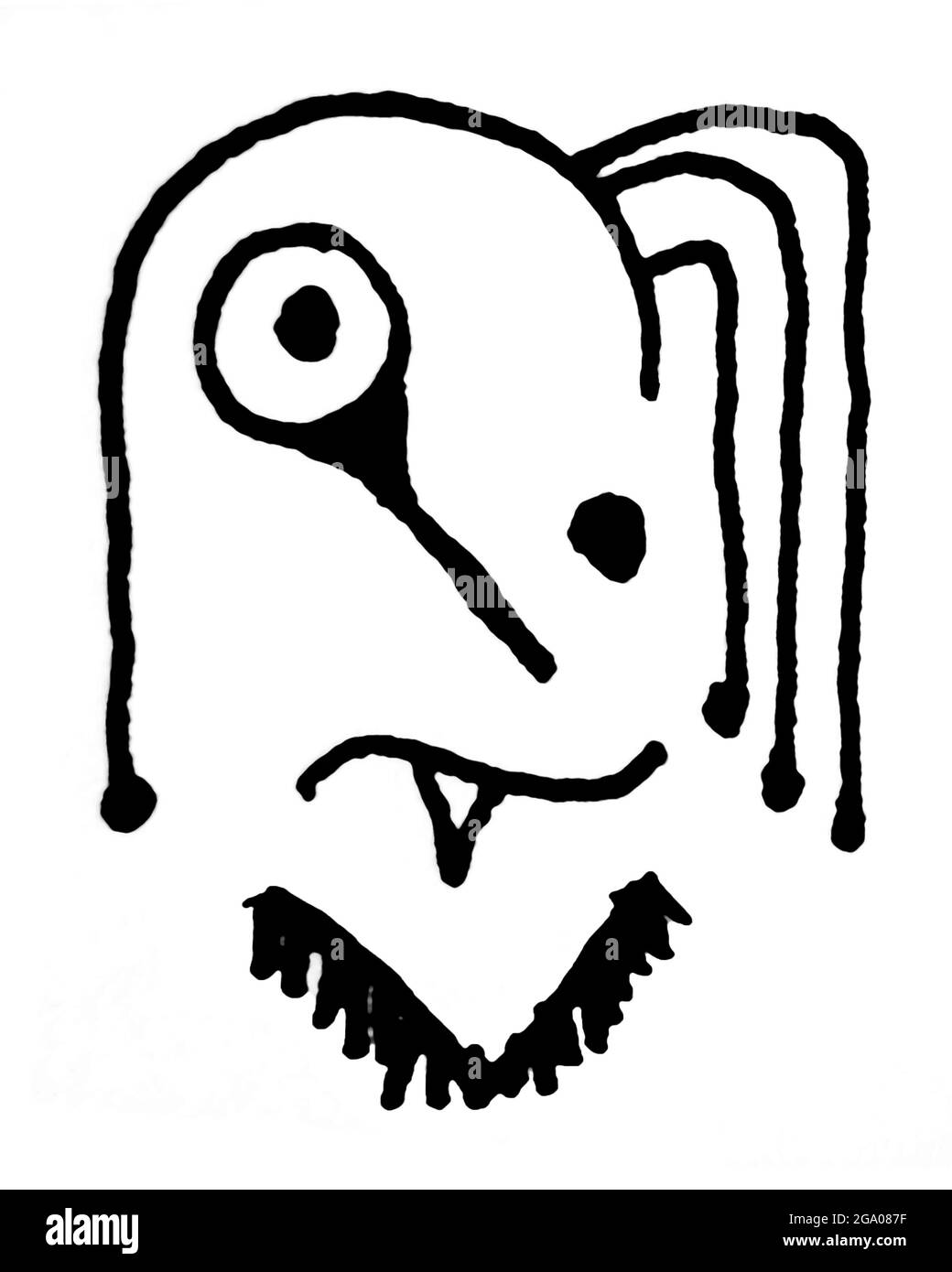 Creepy monster sketch Black and White Stock Photos & Images - Alamy