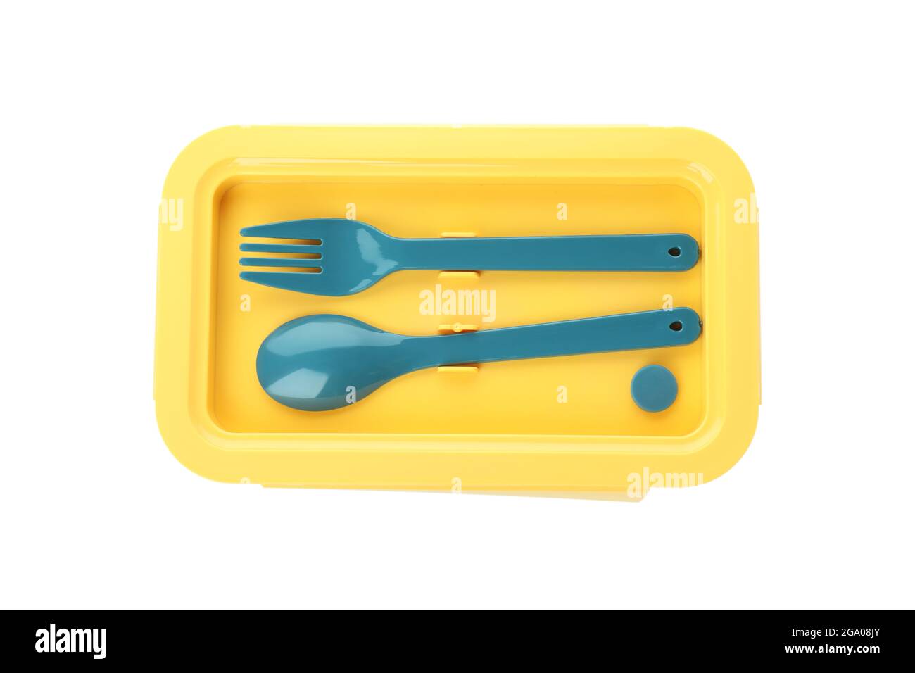 Stylish lunch box isolated on white background Stock Photo - Alamy