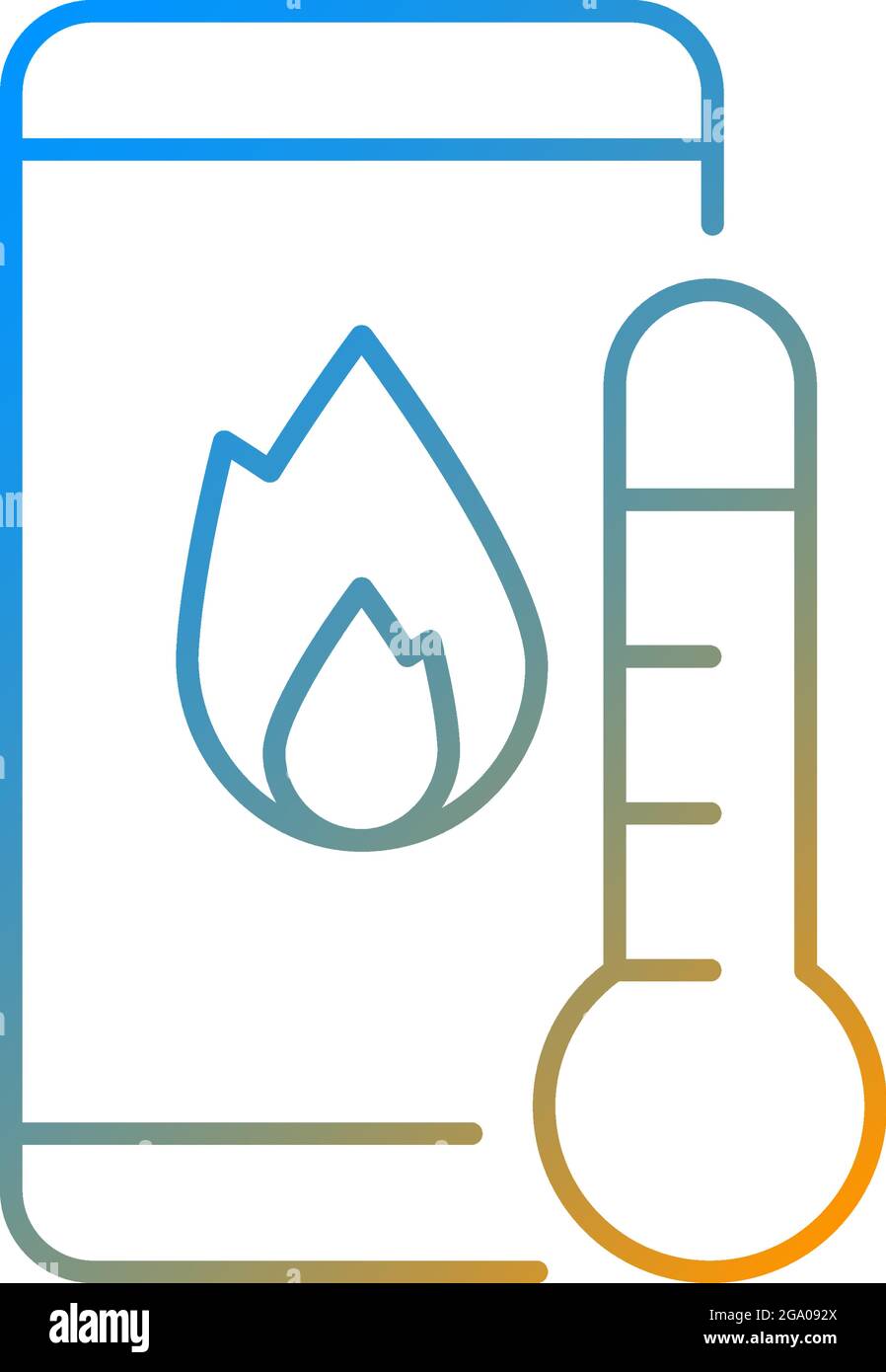 Phone overheating gradient linear vector icon Stock Vector Image & Art ...