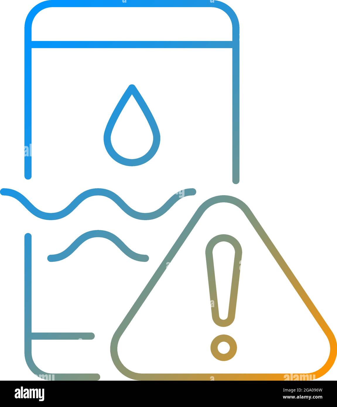 Water damage gradient linear vector icon Stock Vector Image & Art - Alamy