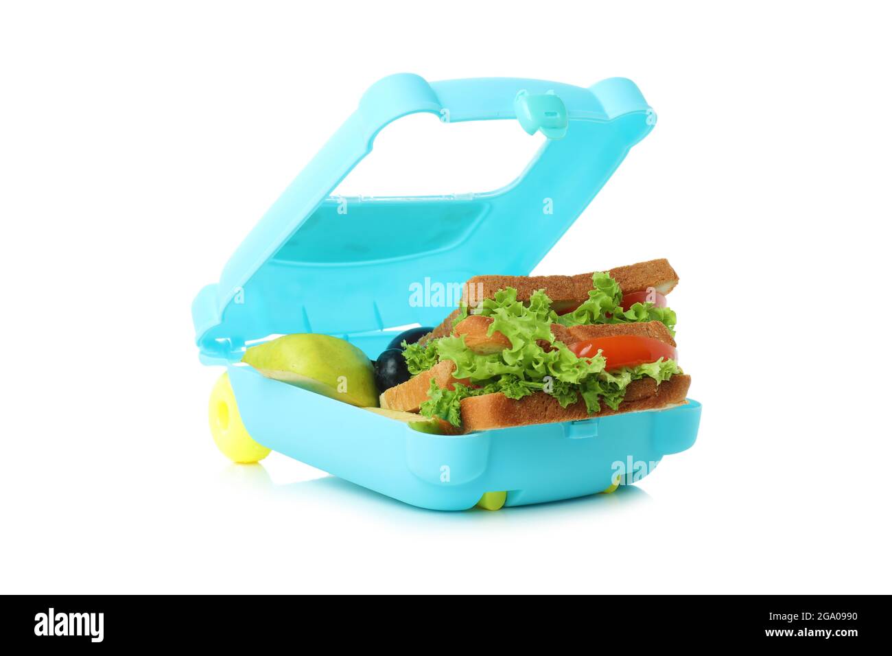 Kids lunch box on white background Cut Out Stock Images & Pictures - Alamy