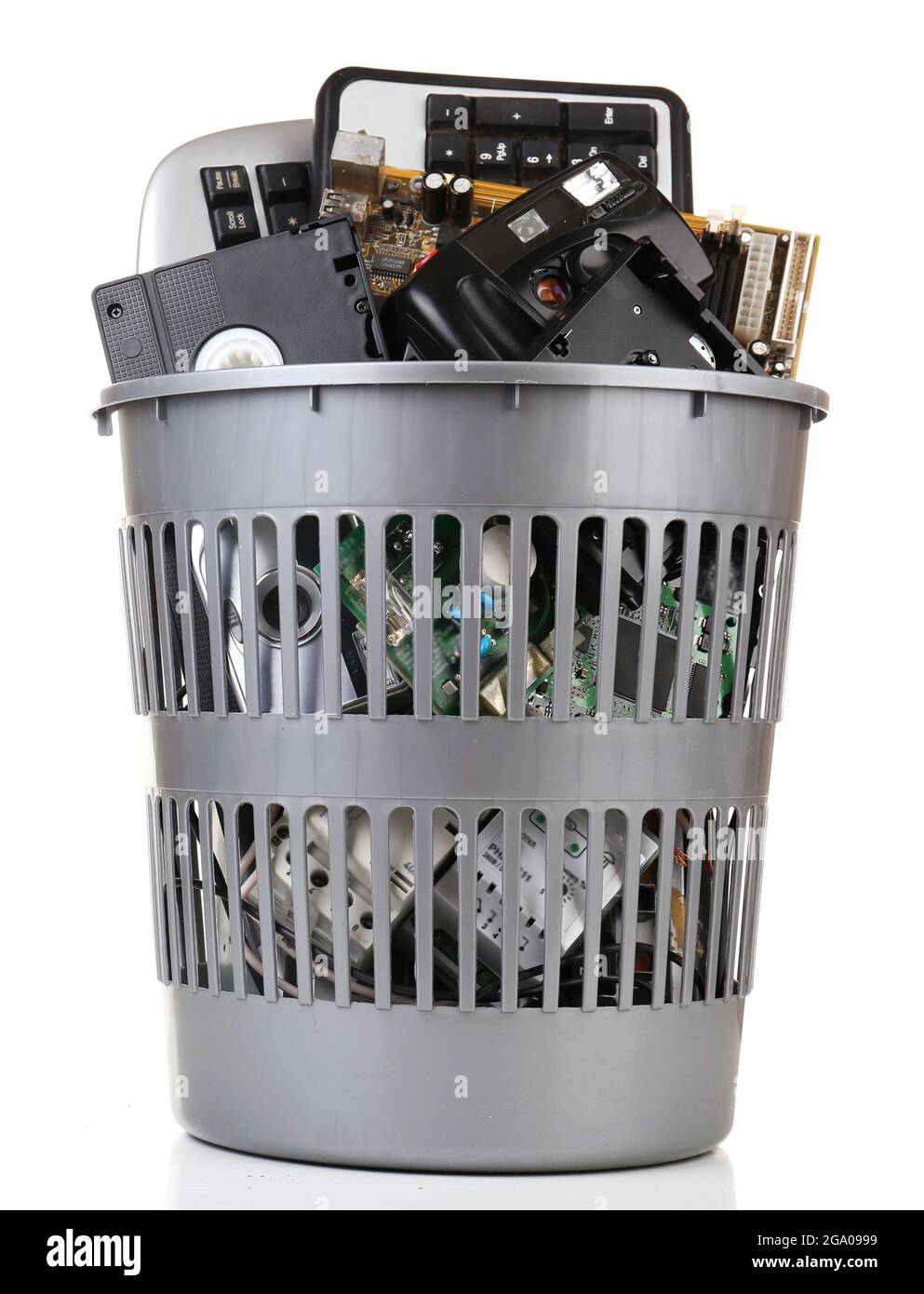 Old computer equipment isolated on white Stock Photo - Alamy