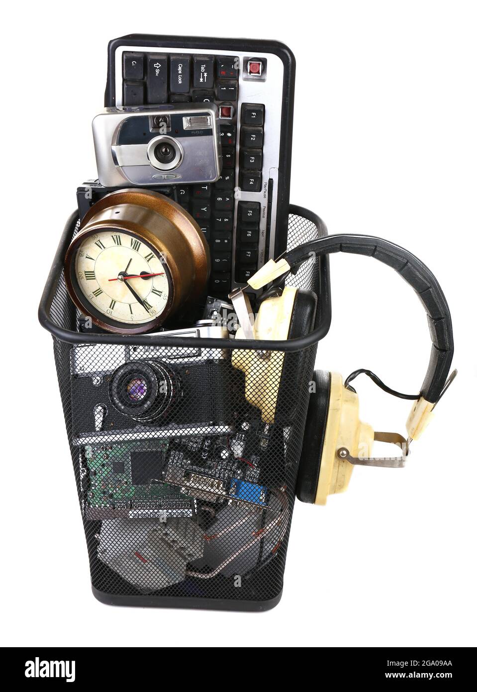 Old computer equipment isolated on white Stock Photo - Alamy