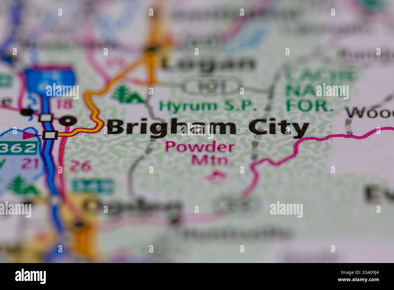 Map of brigham city utah hi-res stock photography and images - Alamy