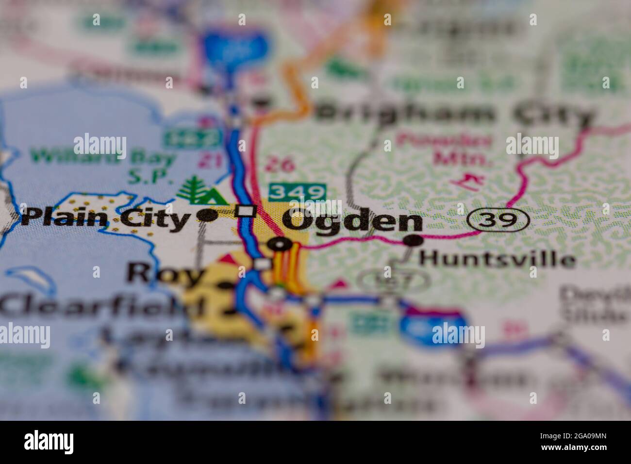 Ogden on a map hi-res stock photography and images - Alamy