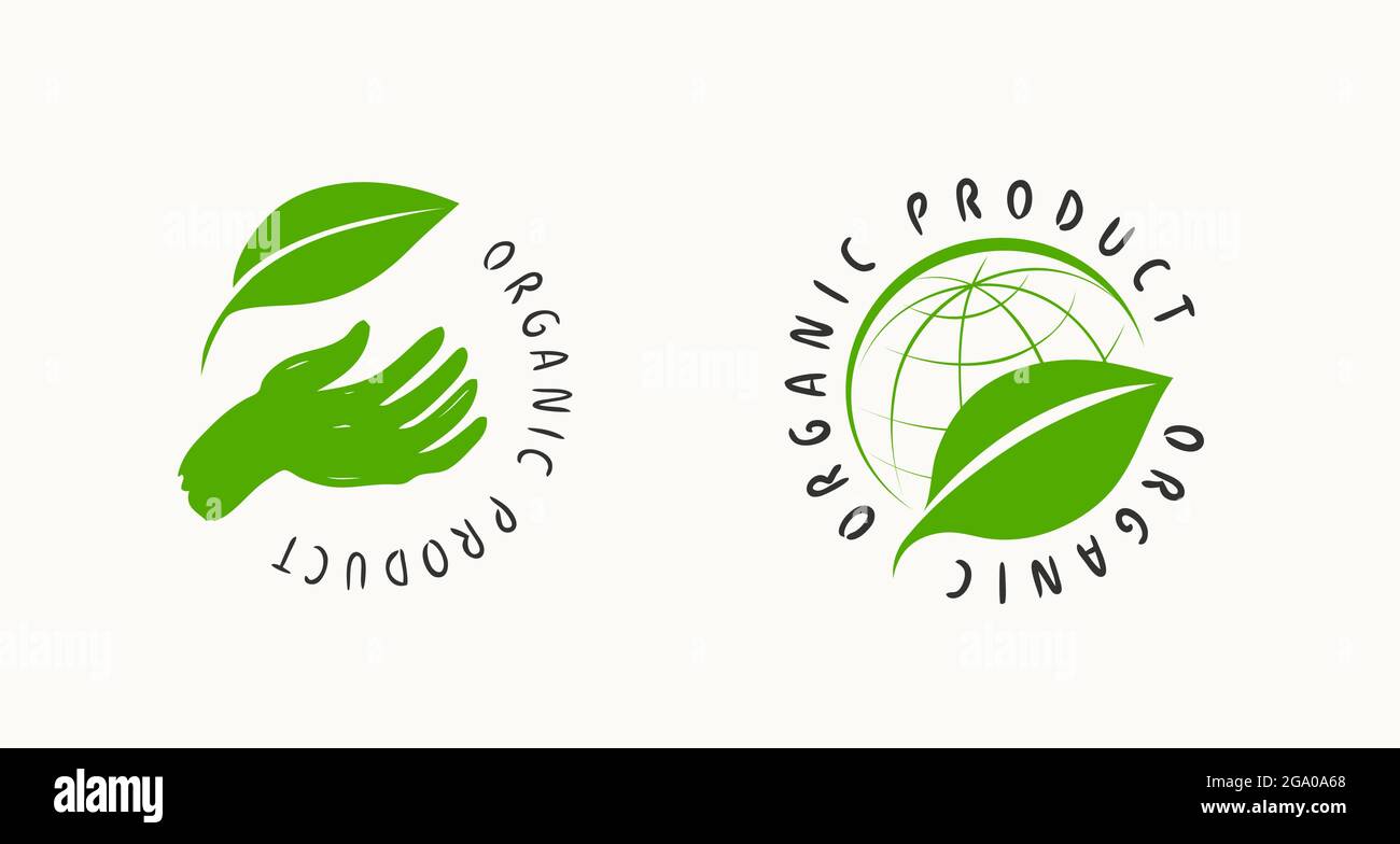 Organic product logo. Eco symbol or emblem for healthy food or ...