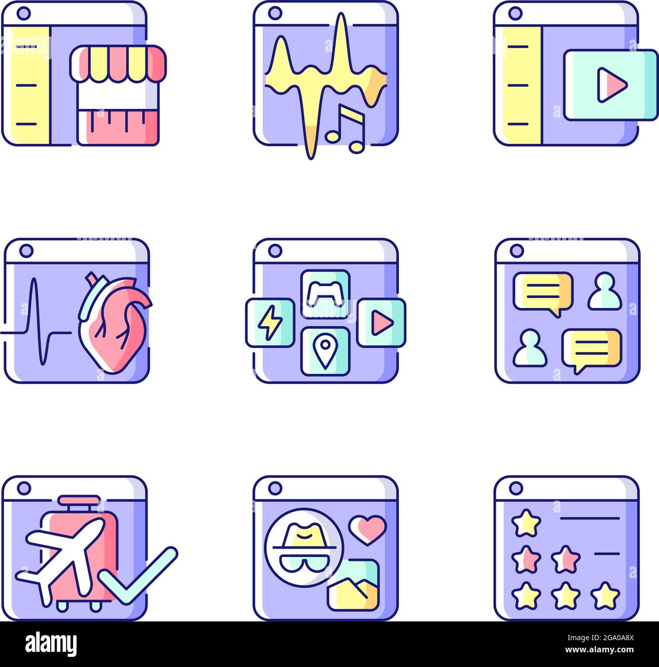 Digital platforms RGB color icons set Stock Vector Image & Art - Alamy Digital platforms RGB color icons set Stock Vector Image & Art - Alamy