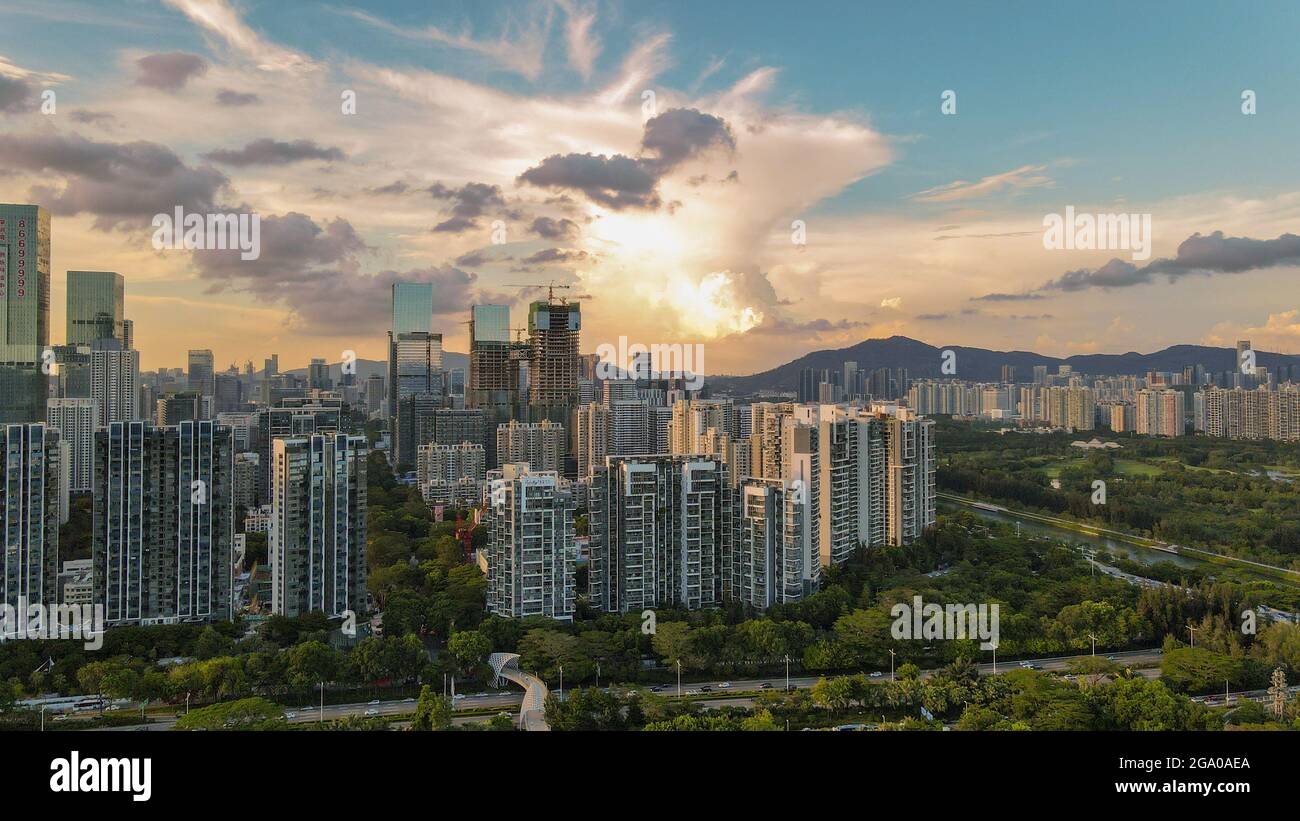 Beautiful modern city skyline on Stock Photo - Alamy