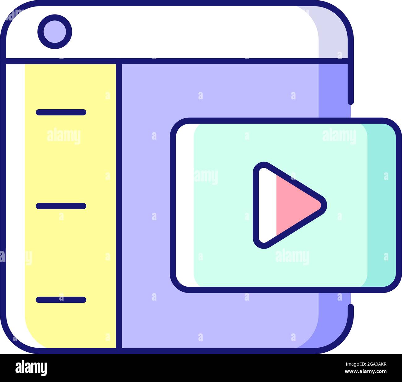 Video platforms RGB color icon Stock Vector Image & Art - Alamy