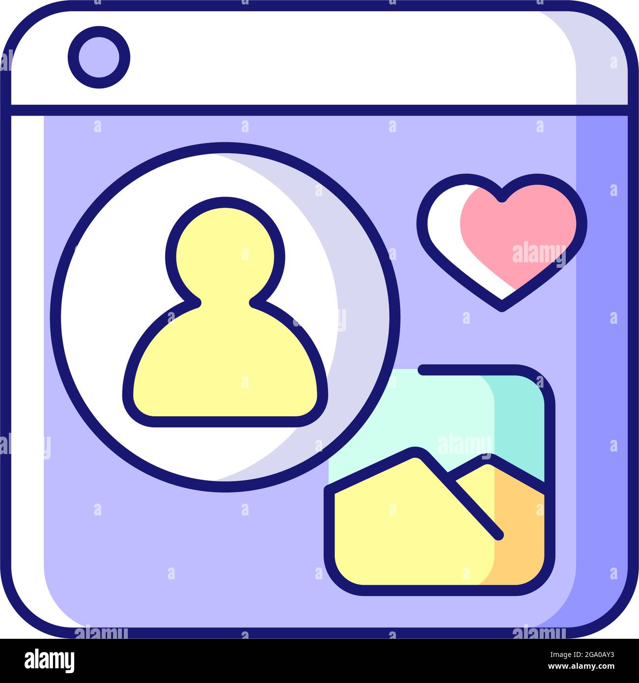 Social networks RGB color icon Stock Vector Image & Art - Alamy