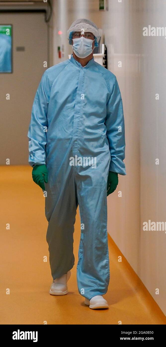 Foreign Secretary Dominic Raab during a visit to Oxbox Biomedica, an ...