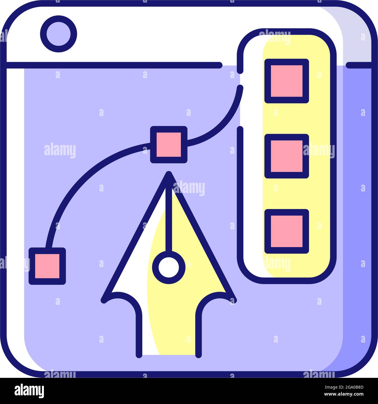 Graphic design platforms RGB color icon Stock Vector Image & Art - Alamy