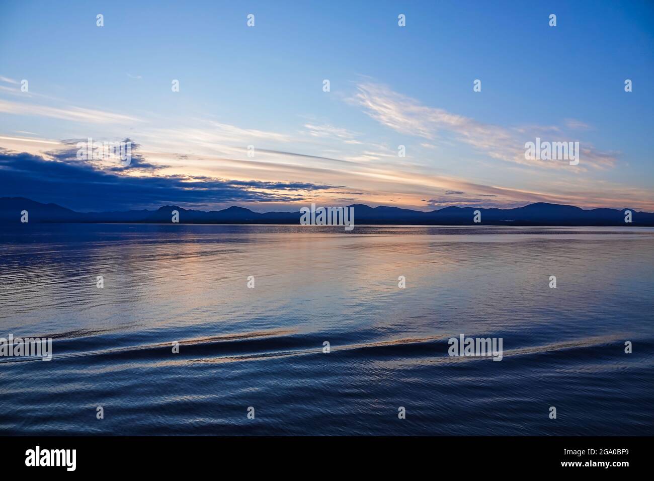 At dusk, some ripples on the surface of the lake. Like an idyllic poem ...