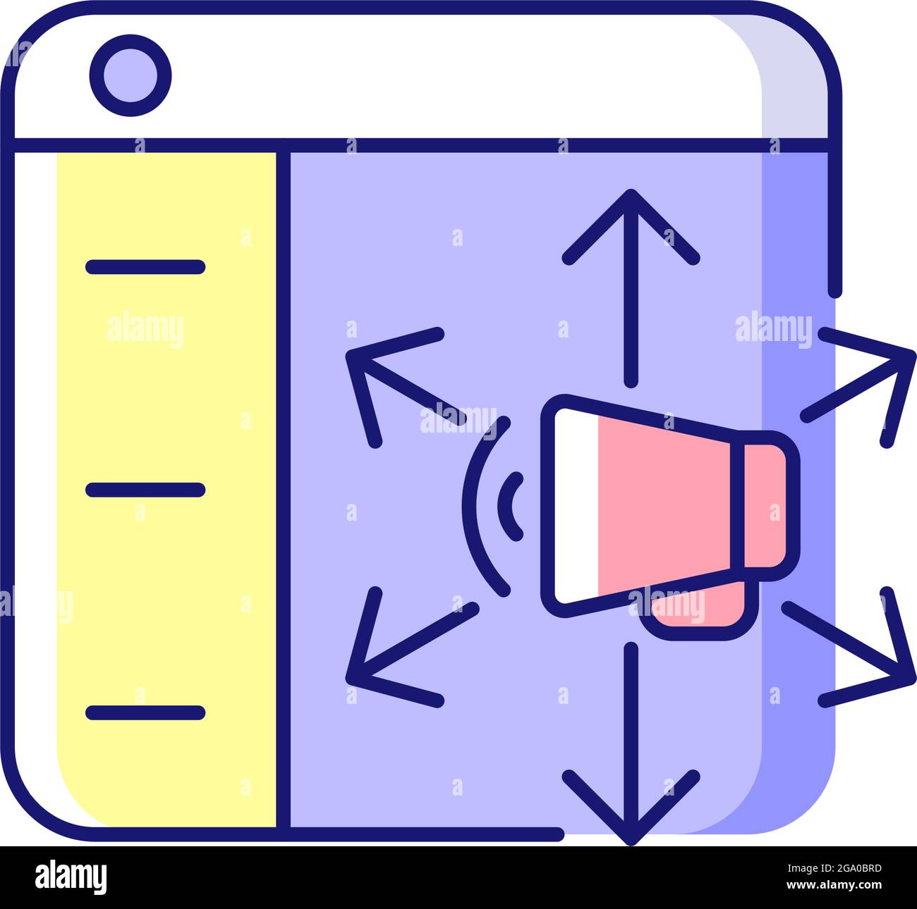 Content distribution platforms RGB color icon Stock Vector Image & Art ...