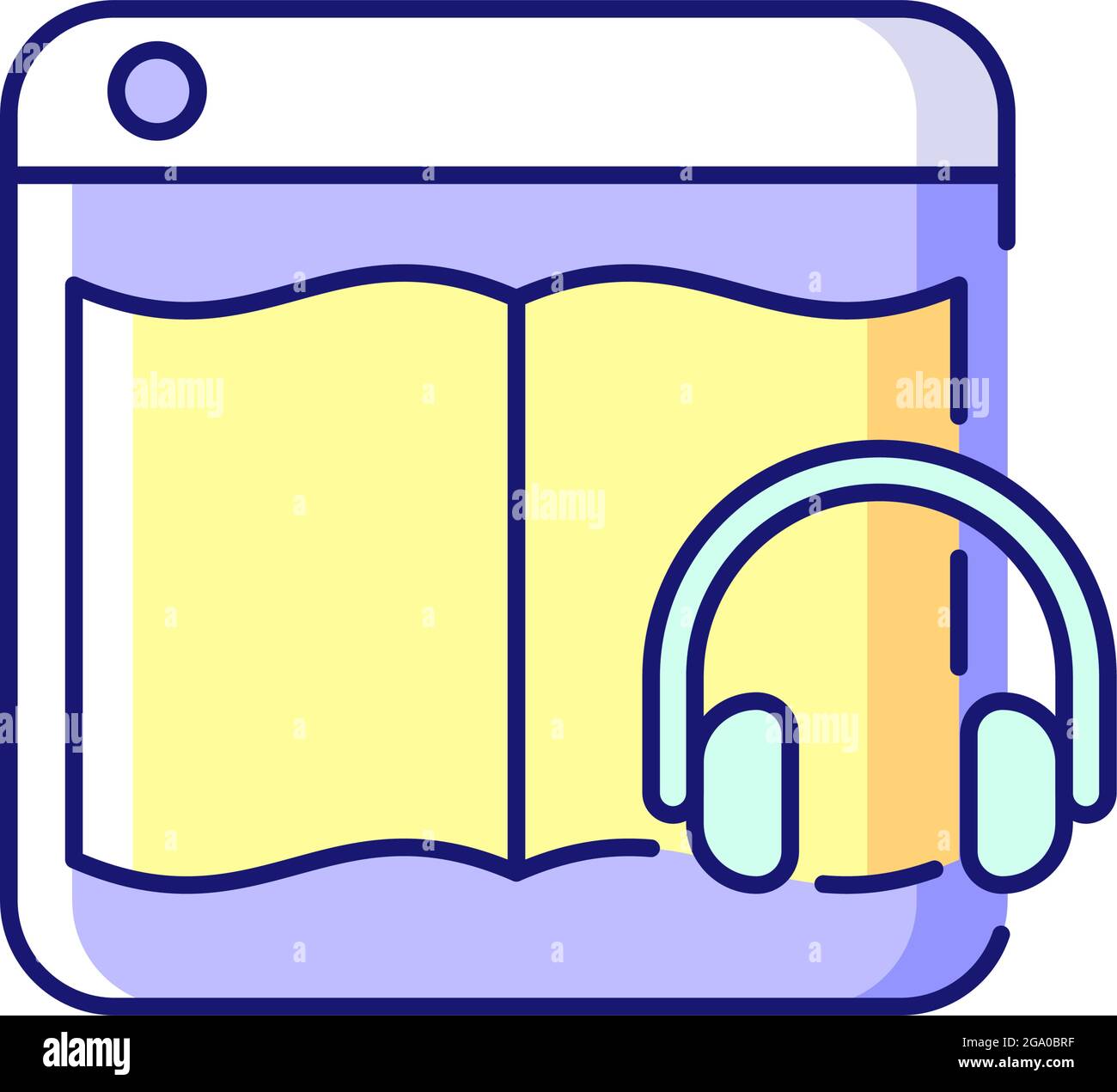 Audiobook online platforms RGB color icon Stock Vector Image & Art - Alamy