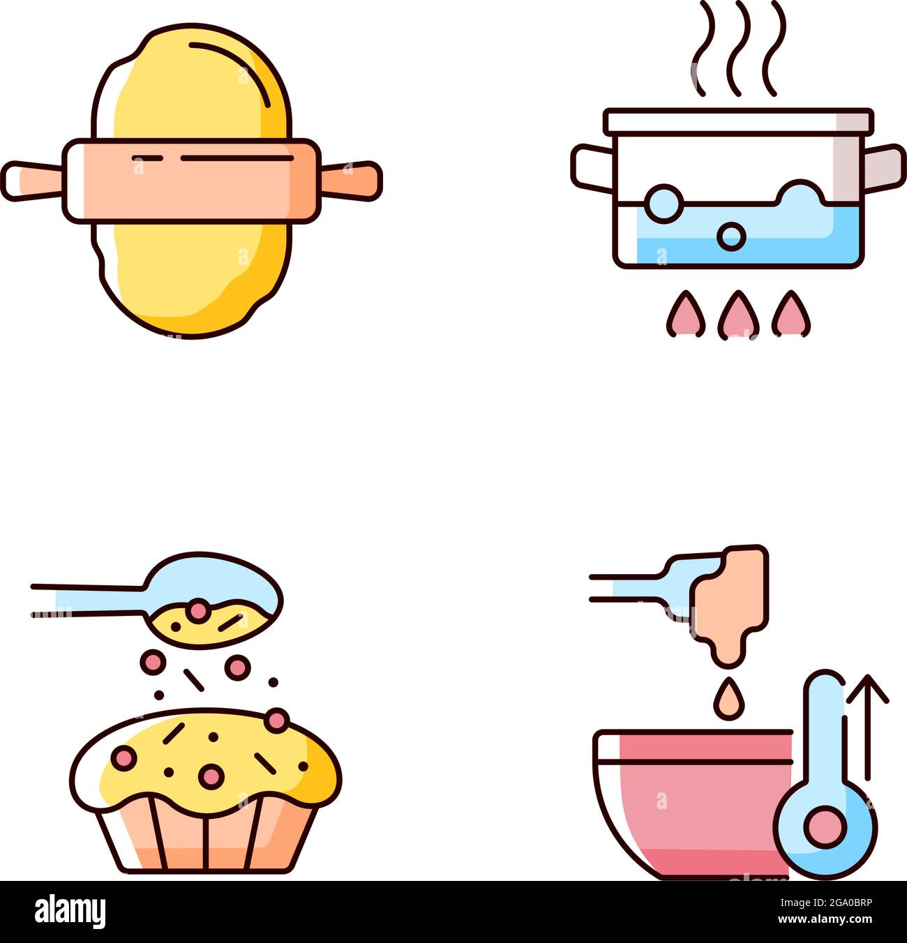 Cooking instructions icons hi-res stock photography and images - Alamy
