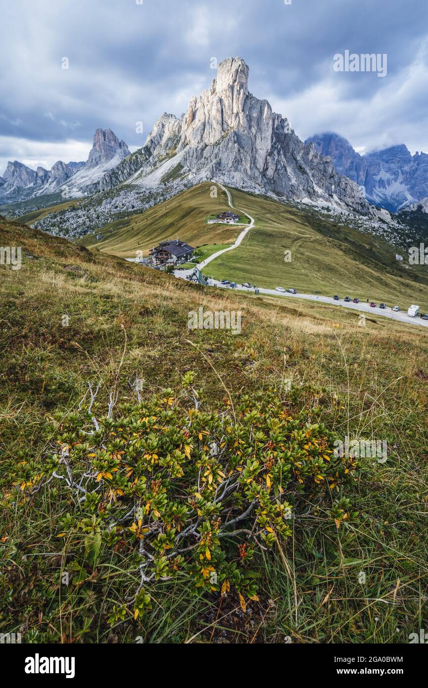Giau Pass high alpine pass, popular travel destination in Dolomites ...