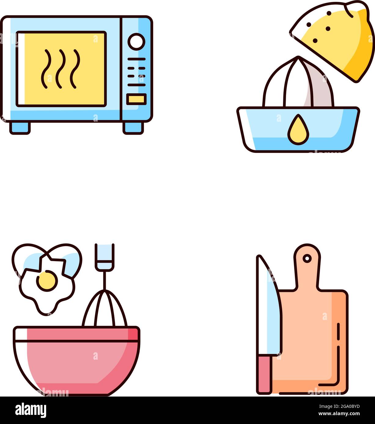 Food recipe RGB color icons set Stock Vector Image & Art - Alamy