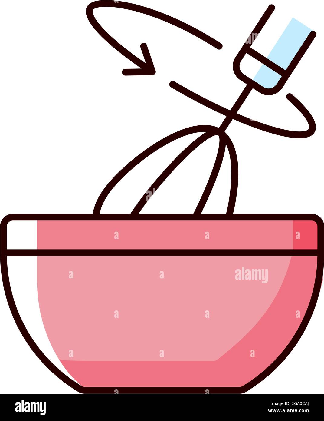 Stir cooking ingredient RGB color icon Stock Vector Image & Art - Alamy