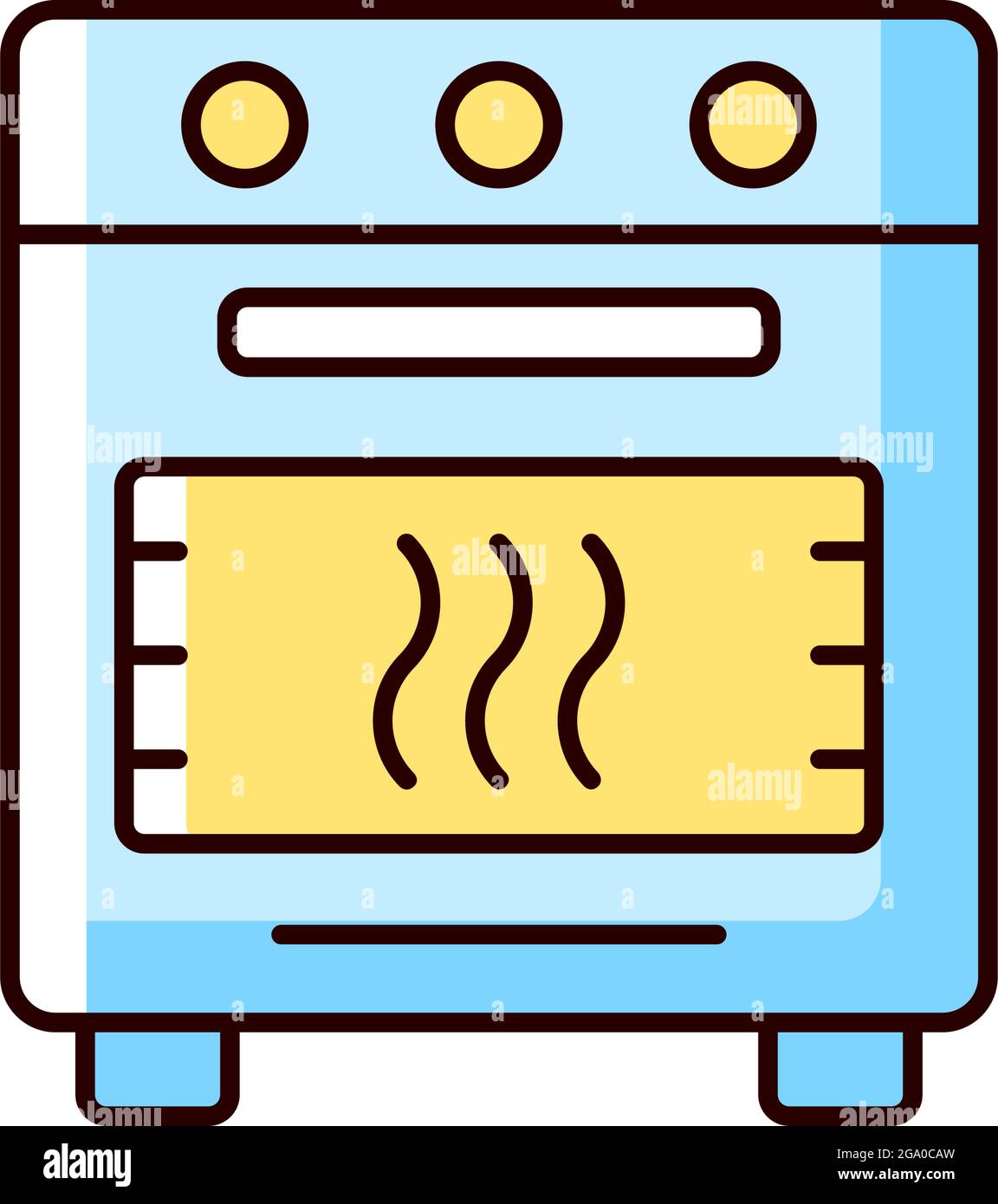 Bake in oven RGB color icon Stock Vector Image & Art - Alamy