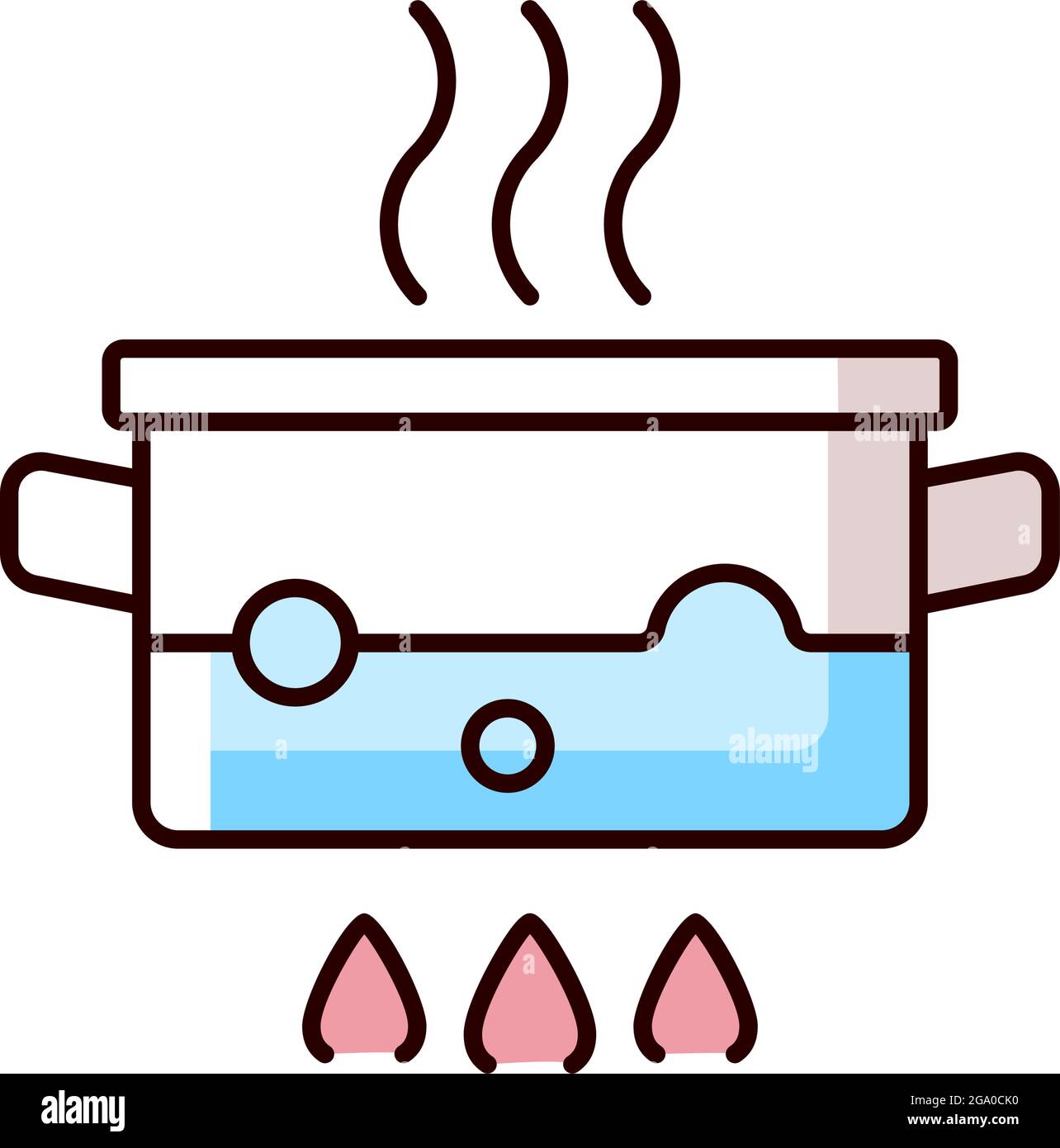 Boil for cooking RGB color icon Stock Vector Image & Art - Alamy