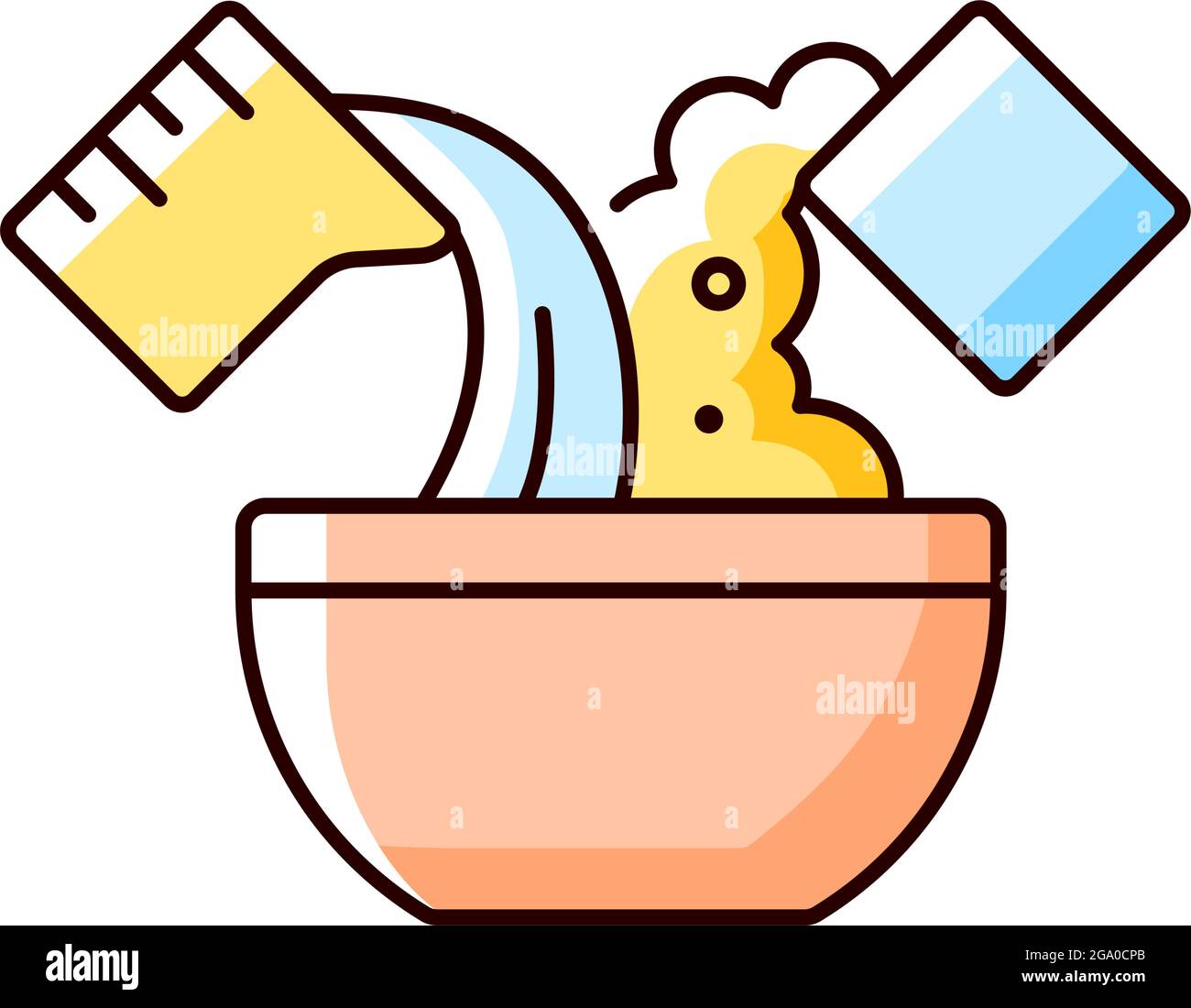 Mixing cooking ingredient RGB color icon Stock Vector Image & Art - Alamy