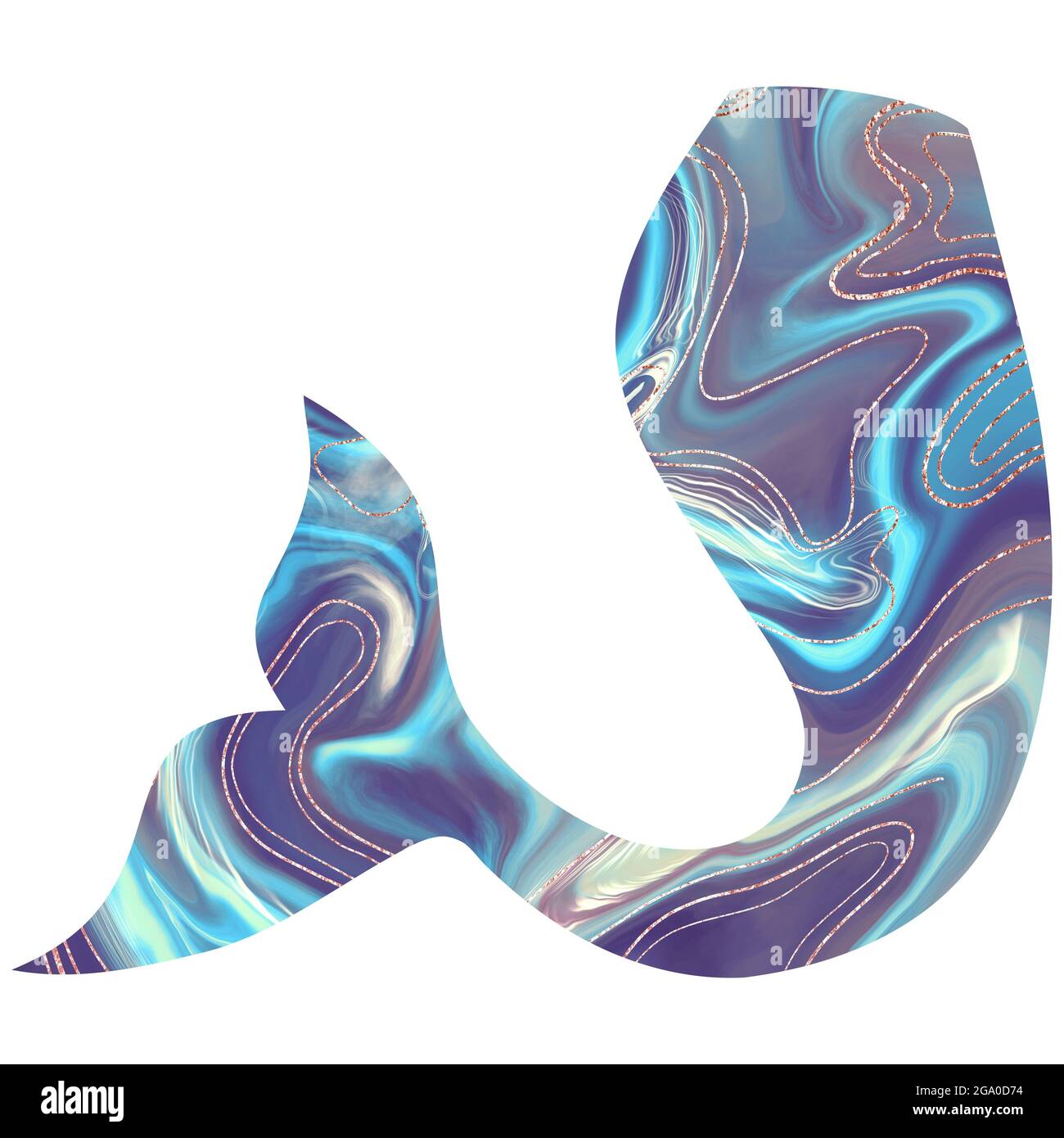 Blue mermaid Tail Stock Photo - Alamy