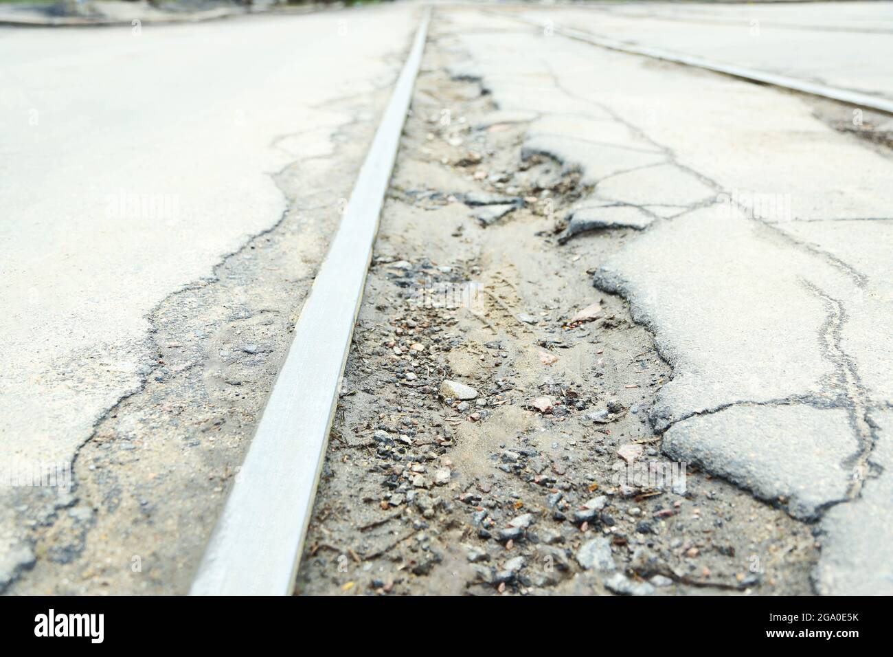 Broken asphalt close up Stock Photo - Alamy